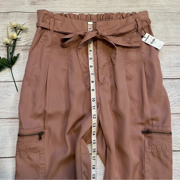 Express | Pants & Jumpsuits | Express High Waisted Sash Tie Cargo Twill ...